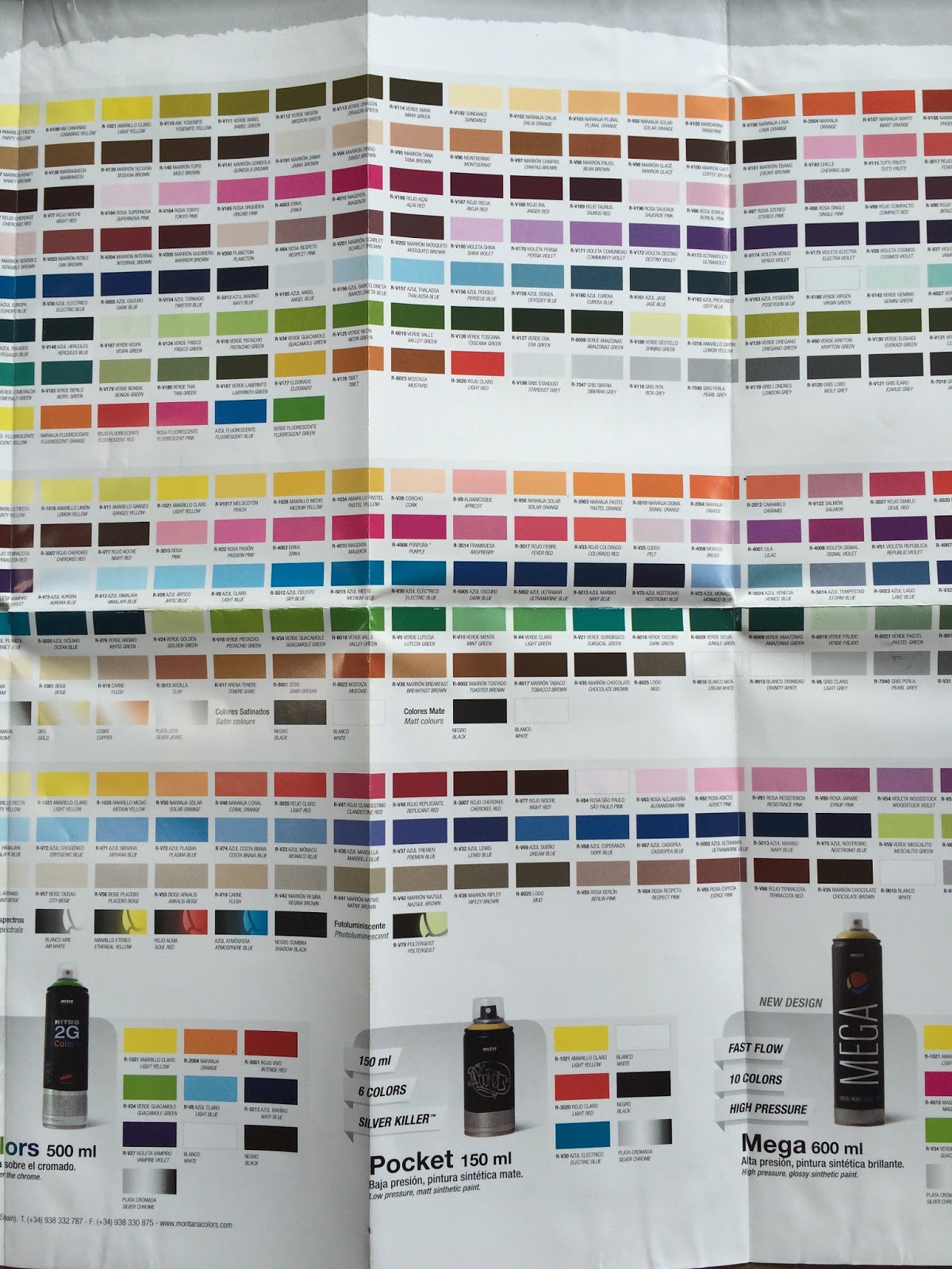 Montana Cans 94 Color Chart