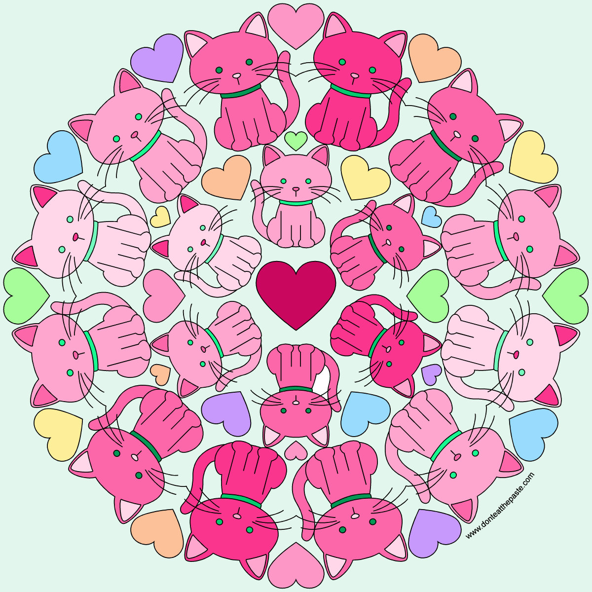 Don't Eat the Paste: Kitty Mandala