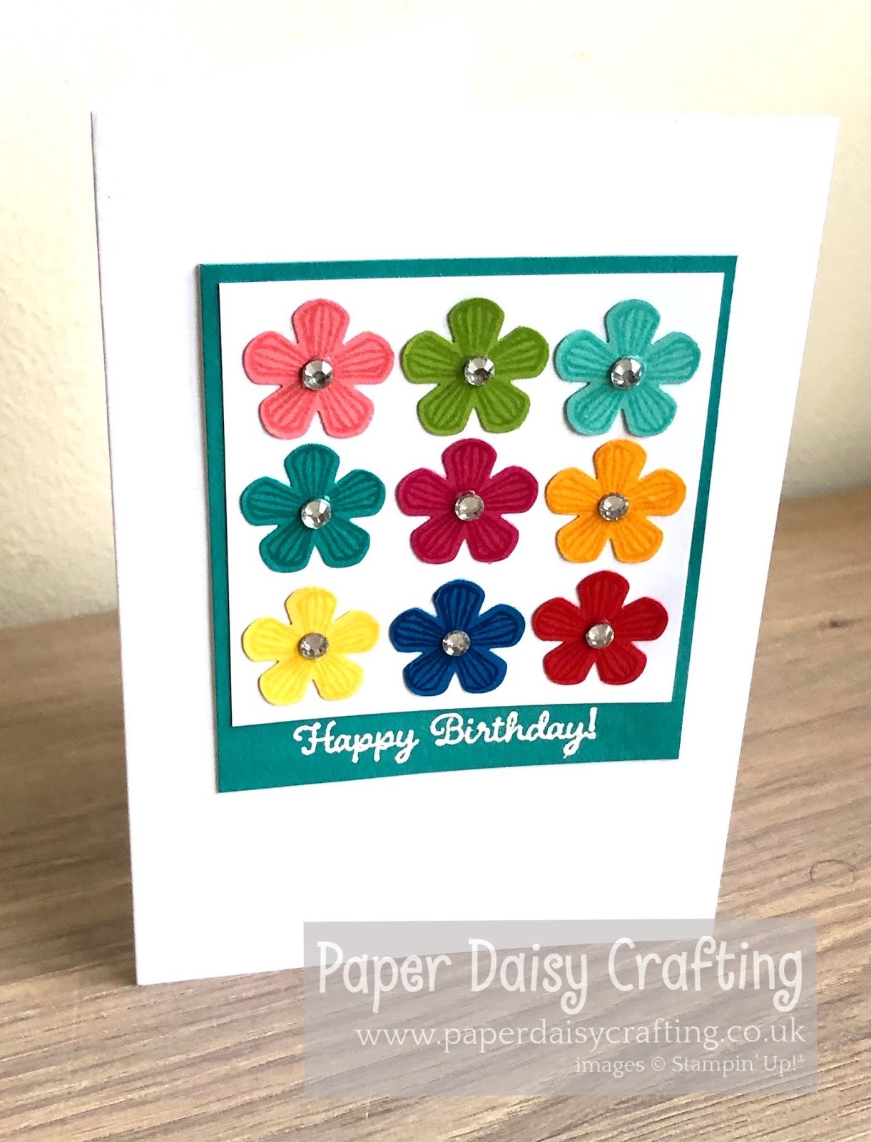 Paper Daisy Crafting: Nine flowers card with Small Bloom punch from ...