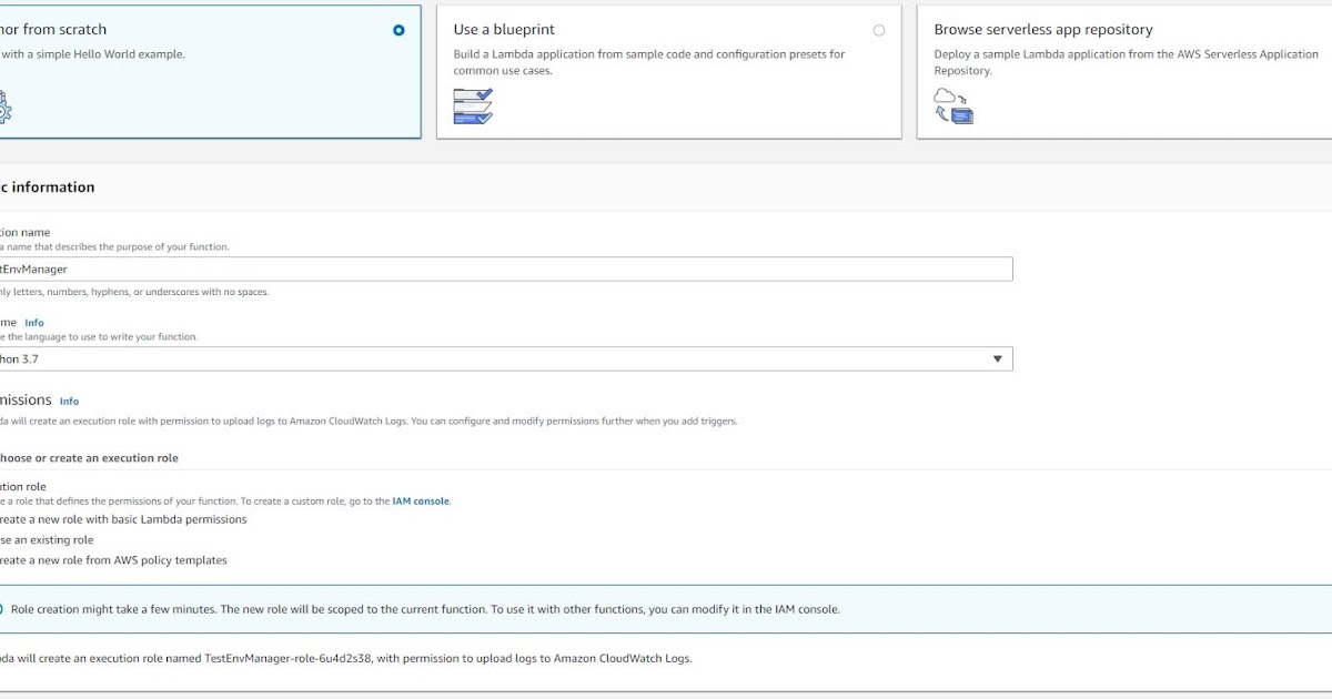Javas Open Blog How To Create A Lambda Function On Aws With Python That Creates An Sqs Every