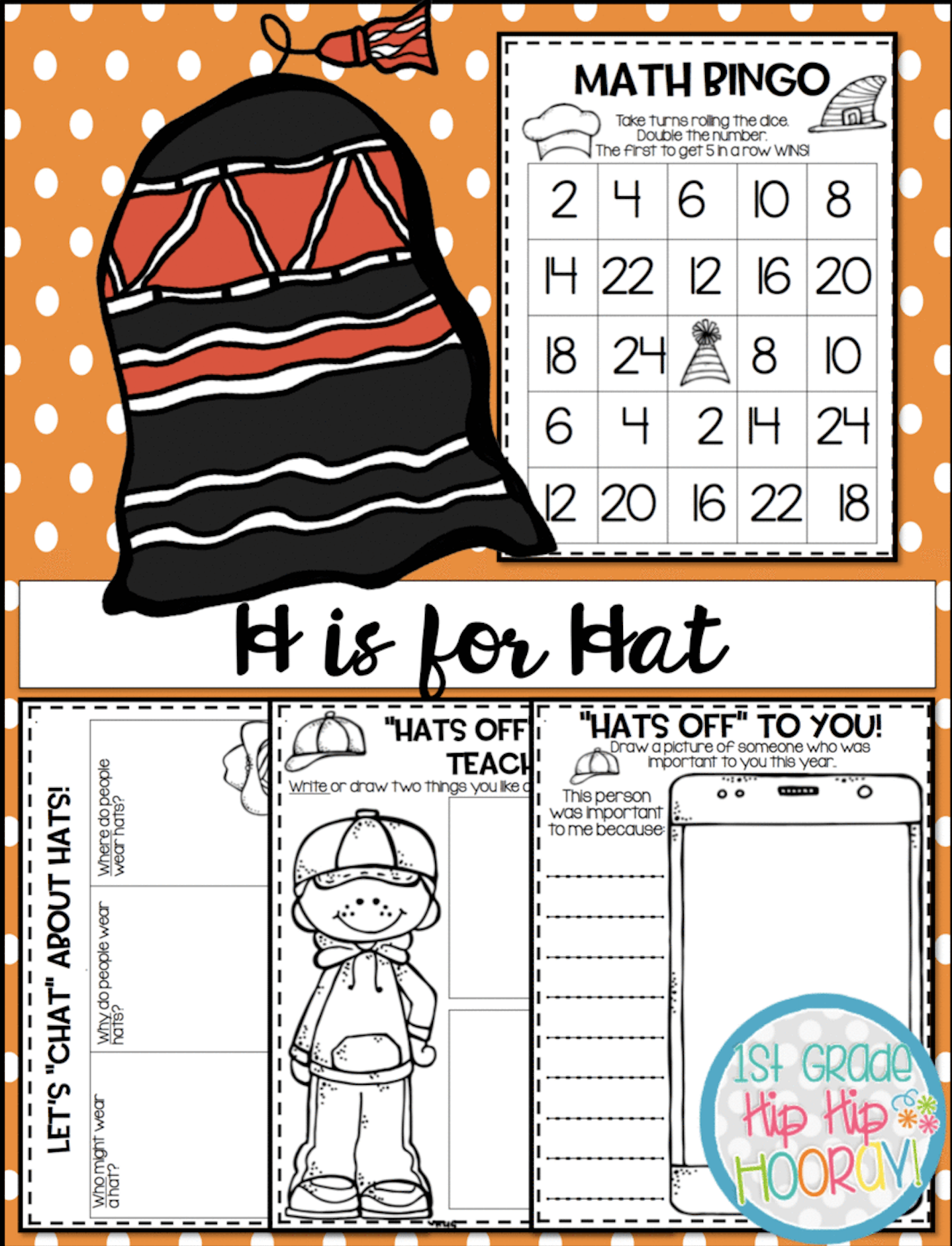 1st Grade Hip Hip Hooray!: Hh is for Hat Day...ABC Countdown to Summer!