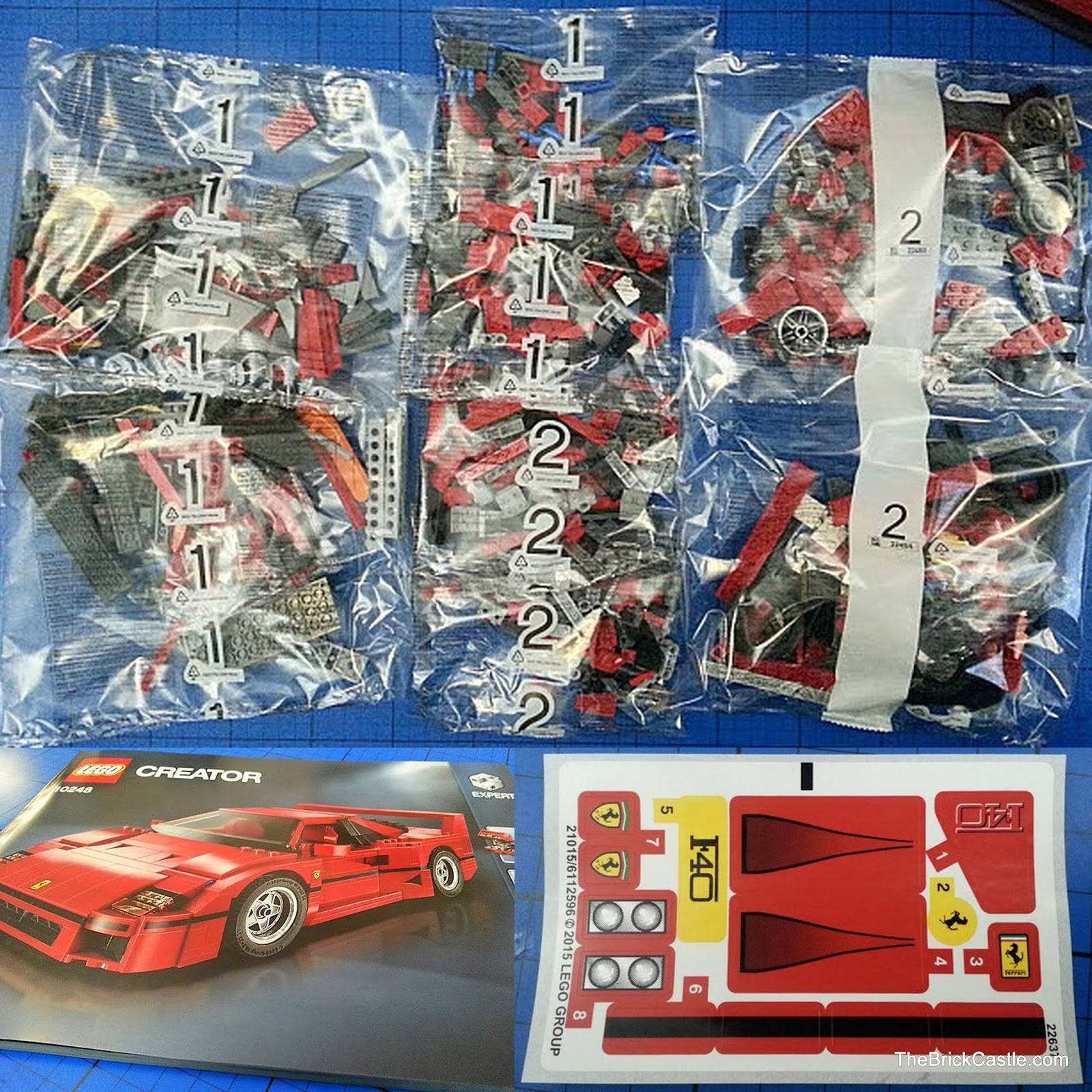 The Brick Castle: LEGO Creator Expert Ferrari F40 set 10248 review
