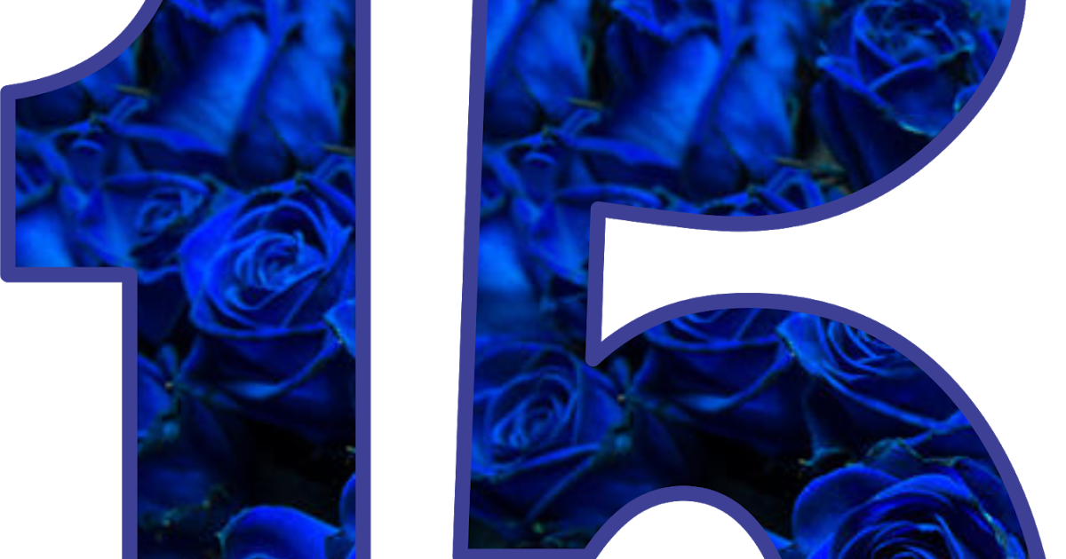 Imprimir Gratis Numero 15 azul png