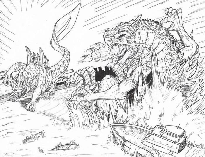Godzilla Coloring Pages - Yuk Sebar