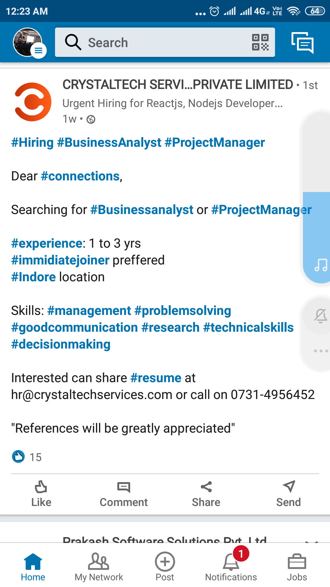Recent Job Post this week for PHP Developer,QA,Angular Developer,Web ...