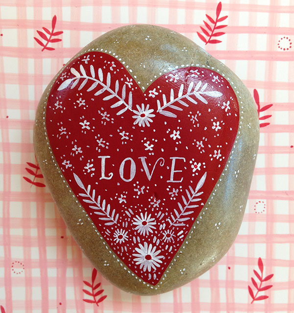Nantucket Mermaid: Valentine's Day Heart Rocks
