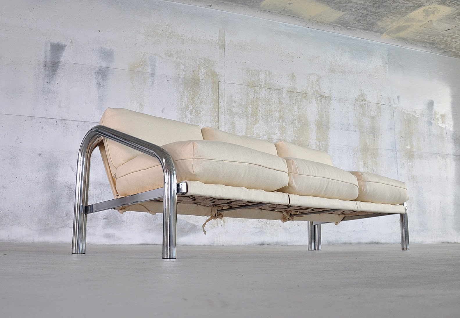 SELECT MODERN: Mid Century Modern Chrome Sofa or Couch