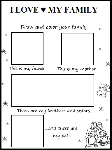 Teacher Elaine Costa Activities: I Love ♥ My Family