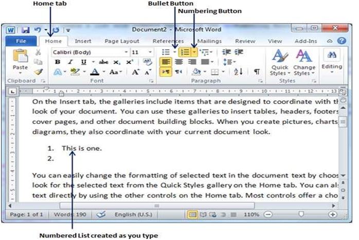 IT (INFORMATION TECHNOLOGY) NOTES: Unit - 4 : Ms-Word List Command