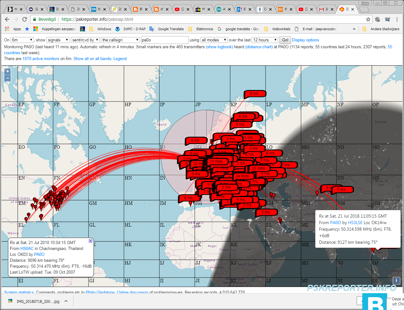 21 July 6m band open to Thailand