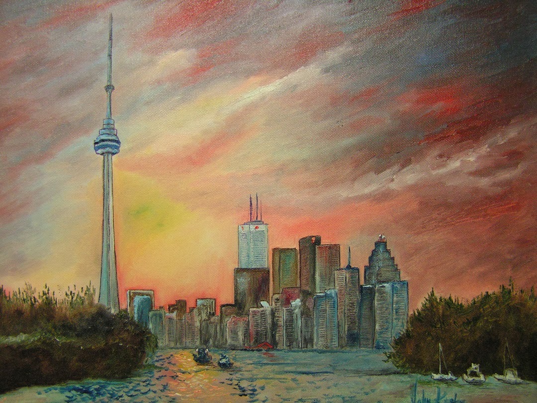John Koshy: #Art #Painting Toronto Skyline 2010