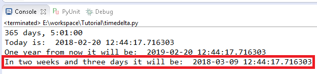 Python timedelta - StarNT