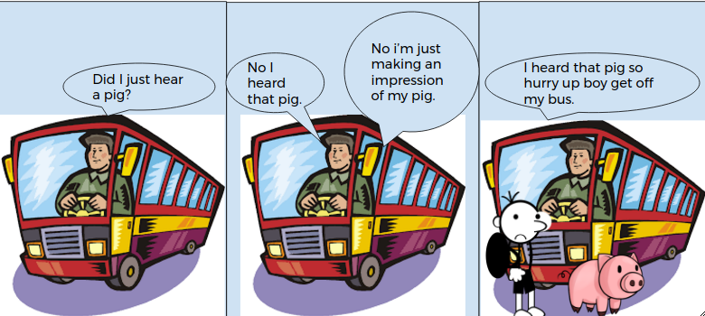 Savelina : On the bus-Three comic strips