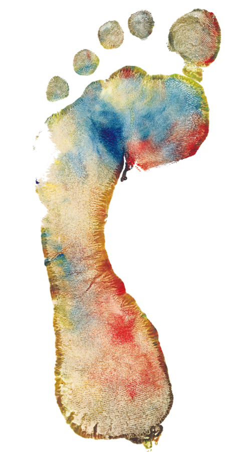 ForgetMeNot: foot stamp ( footprints )