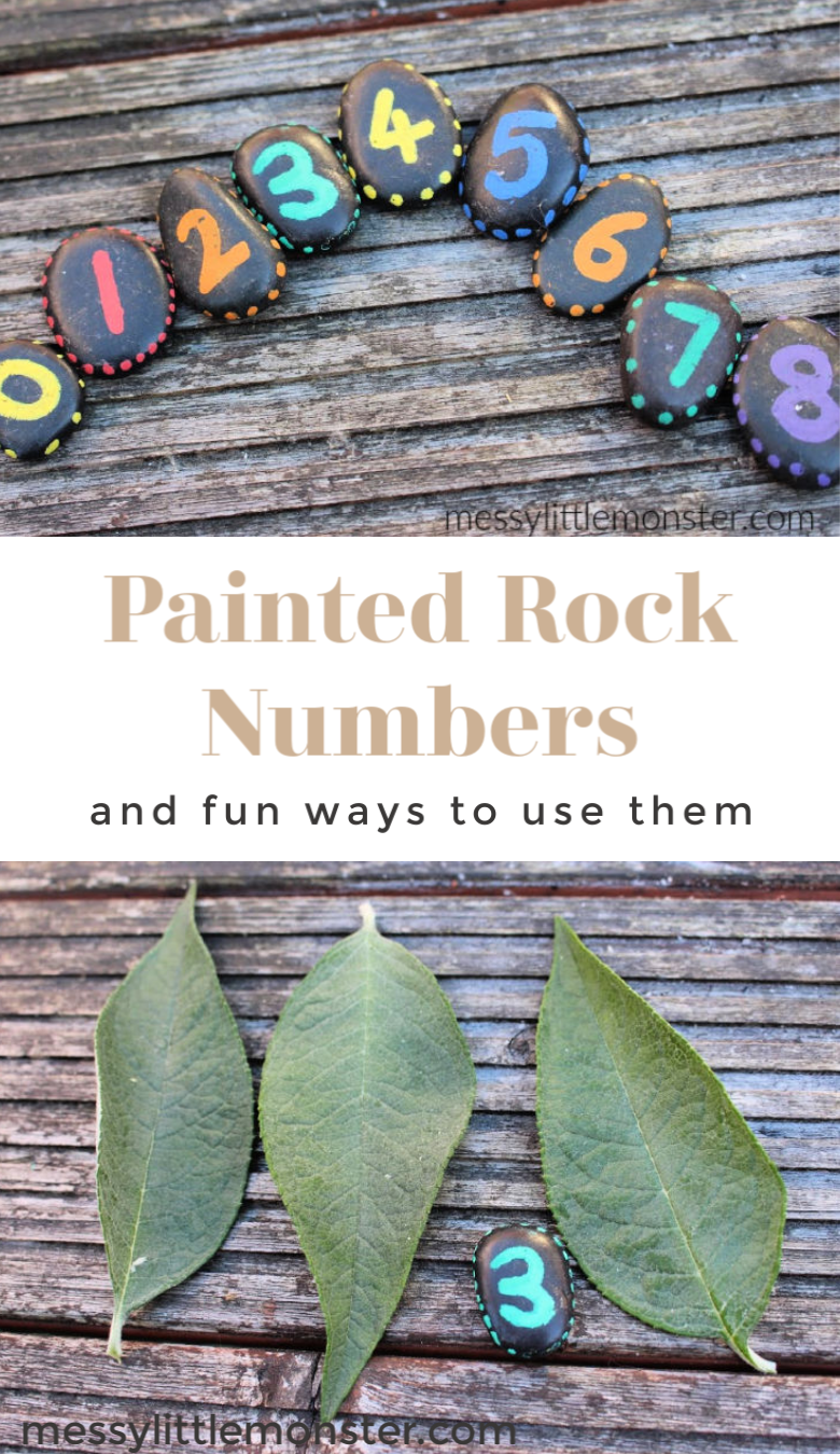 Painted Rock Number Activities for Toddlers & Preschoolers - Messy ...