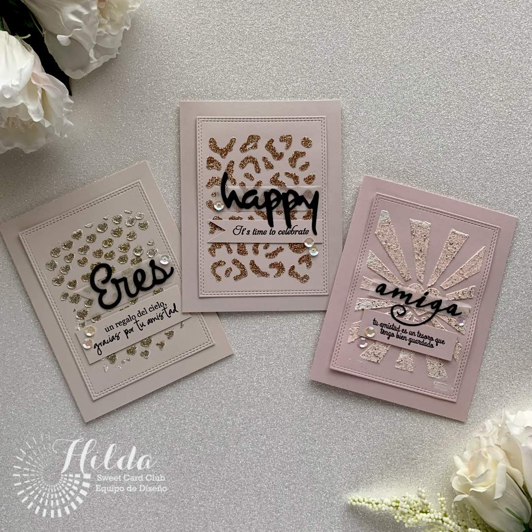 Hilda Designs: Reto de Julio en Sweet Card Club: Stencils y tutoríal