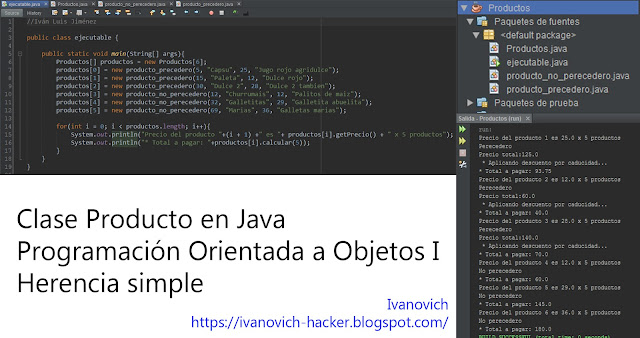 Crear una clase Producto en Java - Herencia Simple - POO1