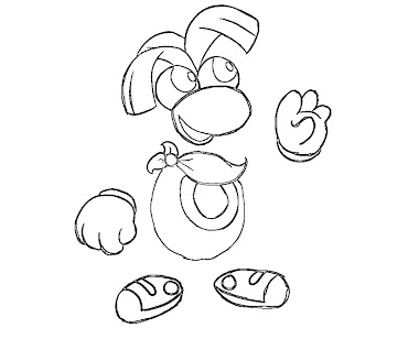 #4 Rayman Coloring Page