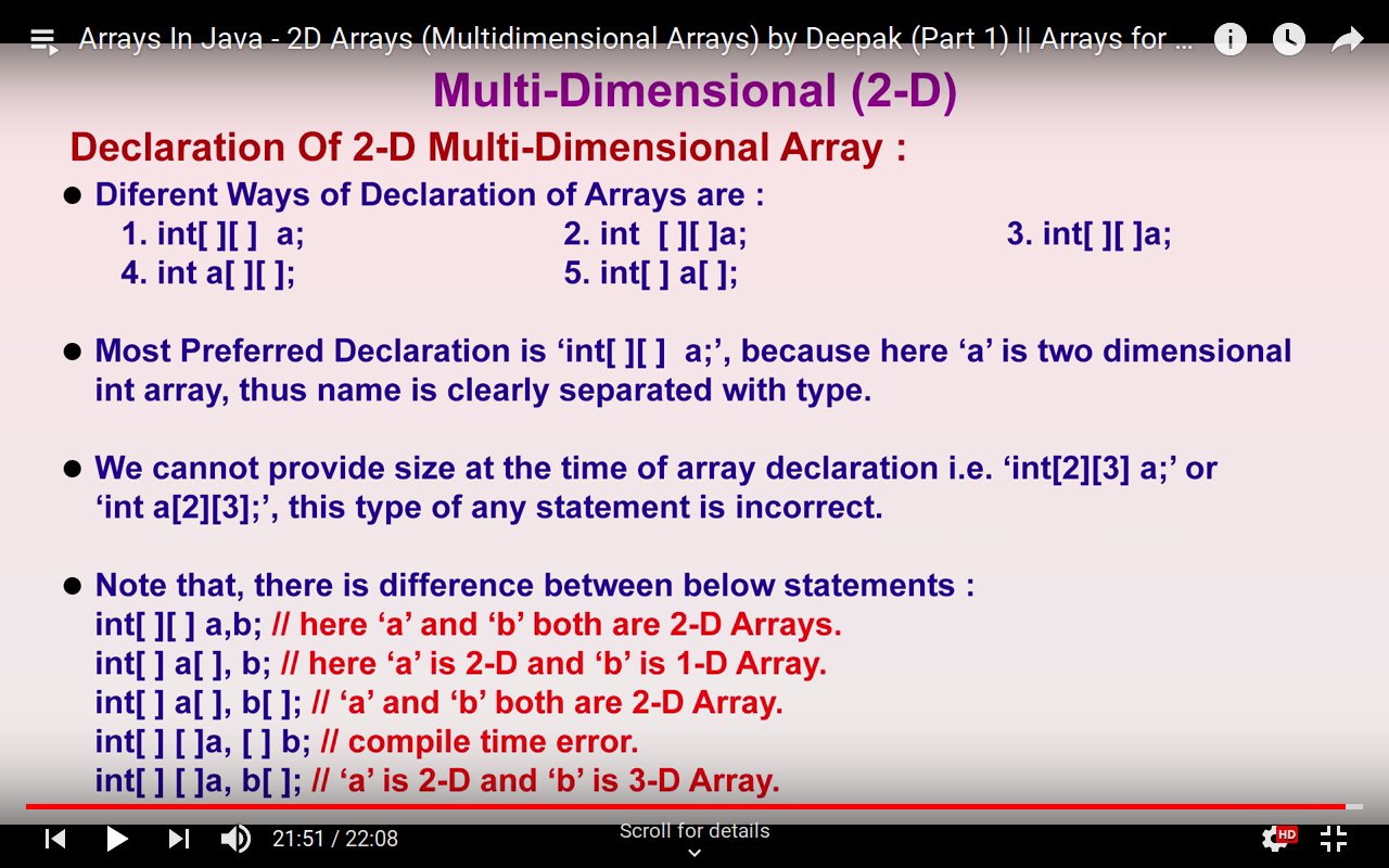 Data Structure: Multi Dimensional Array