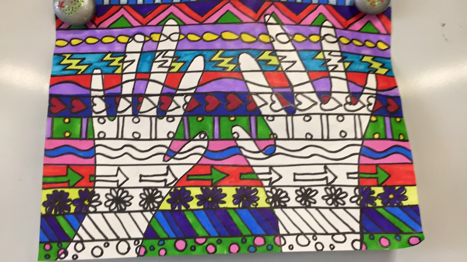 Art with Ms. Thomas: Fourth Grade Line and Pattern Hands