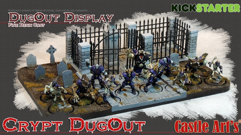 Pousse Plomb: Crypt DugOut Fantasy Football Undead / Necromancer Display