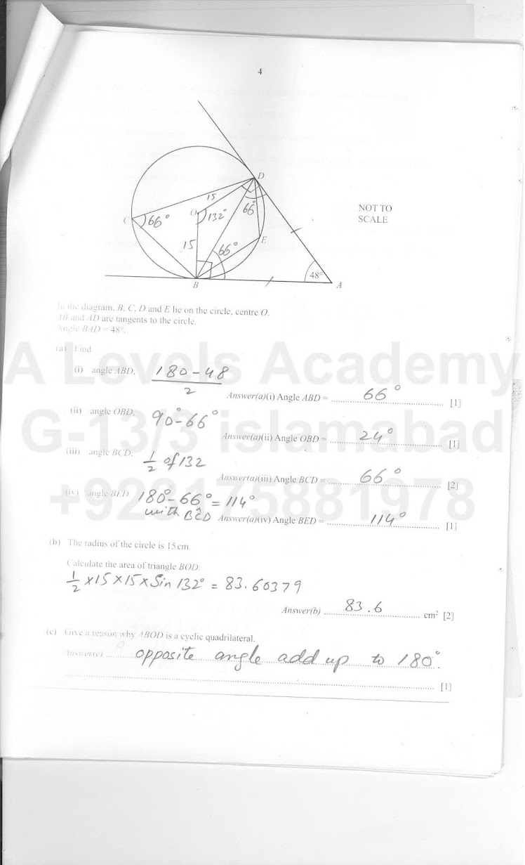 IGCSE Mathematics (0580) Solved Past Papers 2021-2004 Cell: +923175881978 A Levels Academy ...