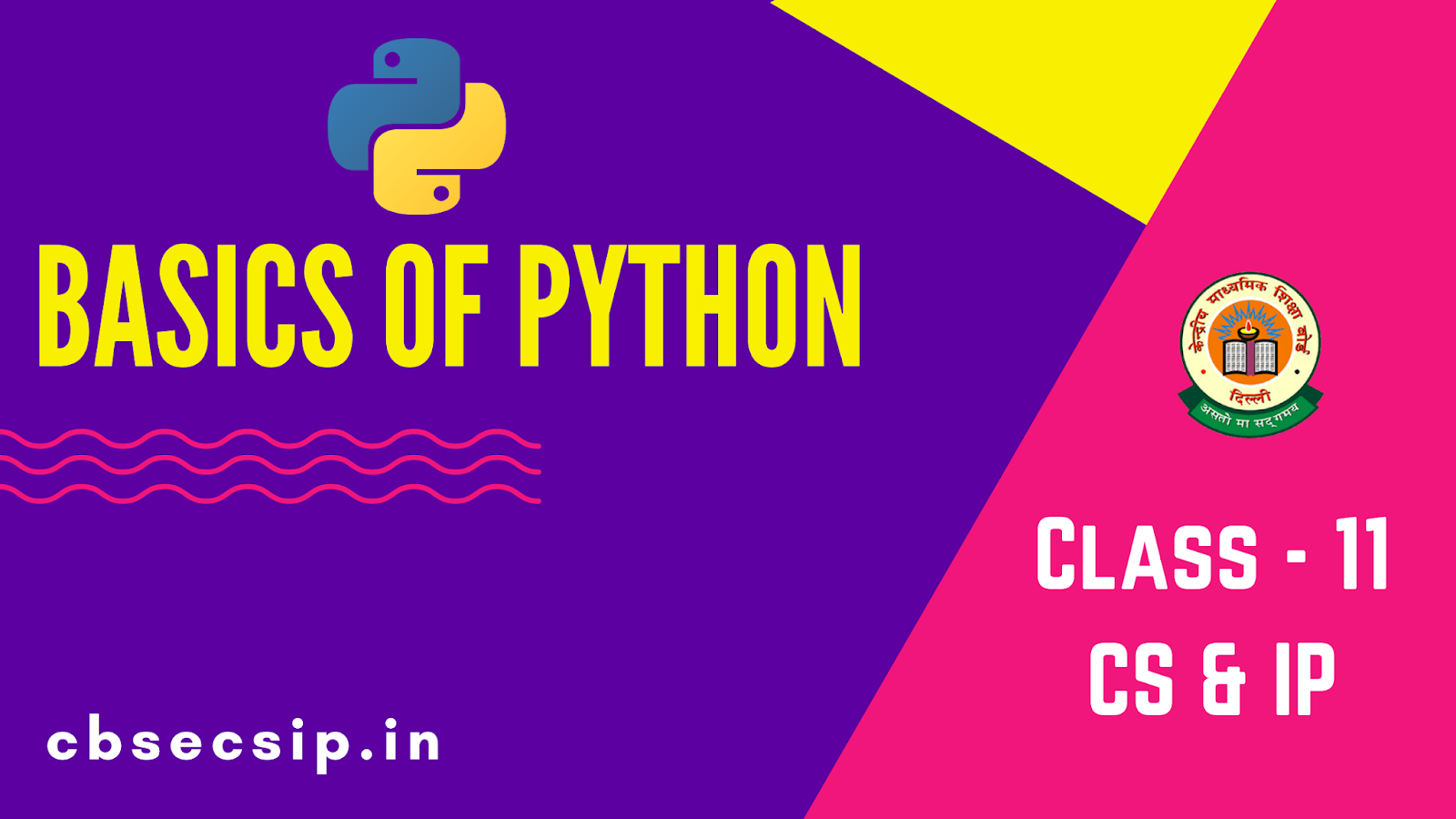 Basics of Python Programming - CBSE CS and IP