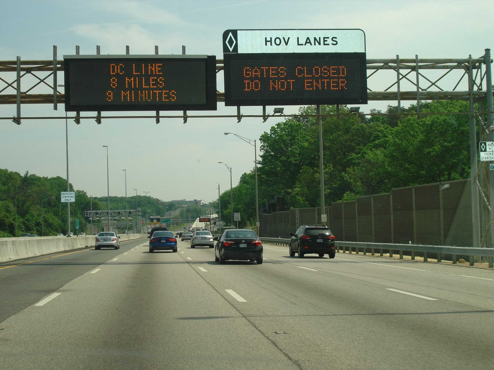 Luke's Signs: Interstate 395 HOV Lanes - Alexandria, VA