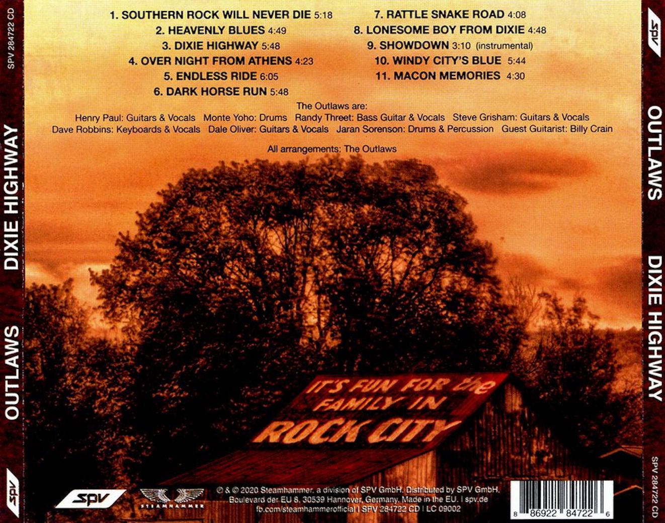 Classic Rock Covers Database: Outlaws