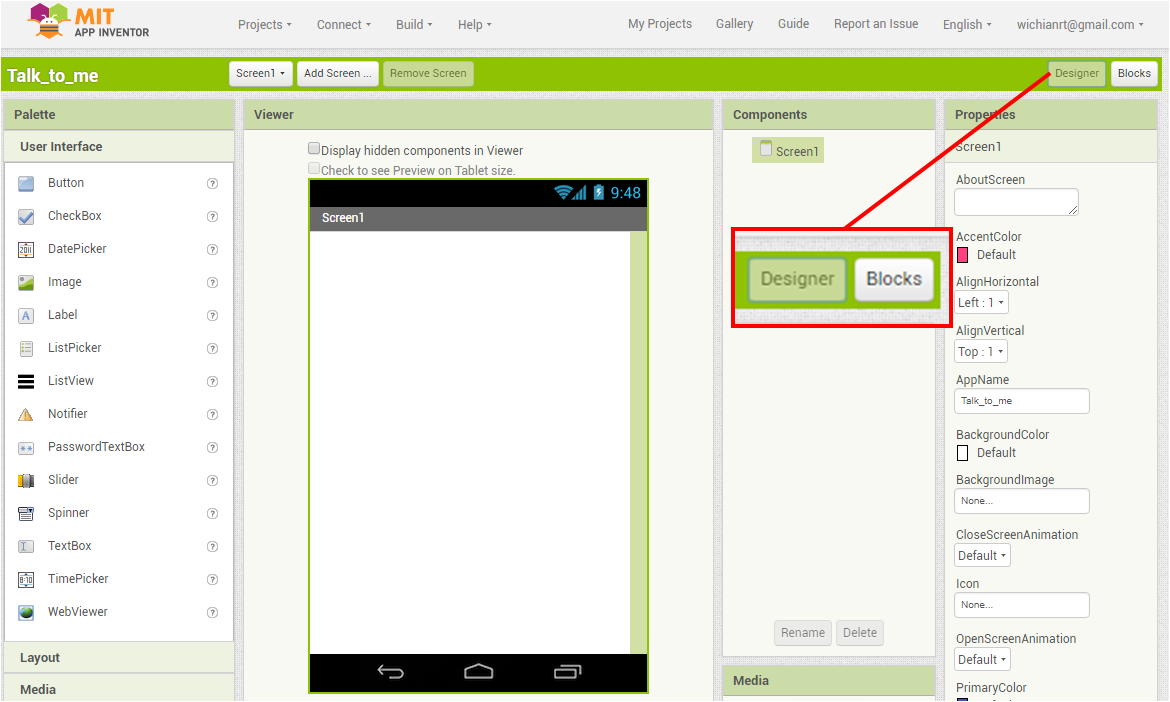 Wichian Note: MIT App Inventor ตอนที่ 2