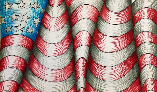 The Lost Sock : Op Art American Flags