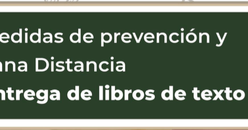 MEDIDAS DE PREVENCIÓN Y SANA DISTANCIA: ENTREGA DE LIBROS DE TEXTO.