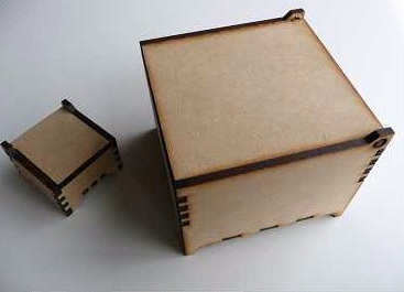 Several rectangular, oval, MDF boxes including a laser cutting - vector ...