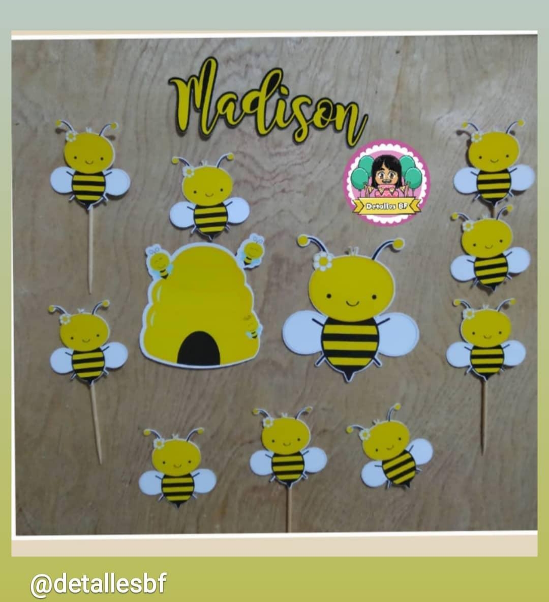 Topper Abejitas Madison - Mis Toppers Tus Toppers