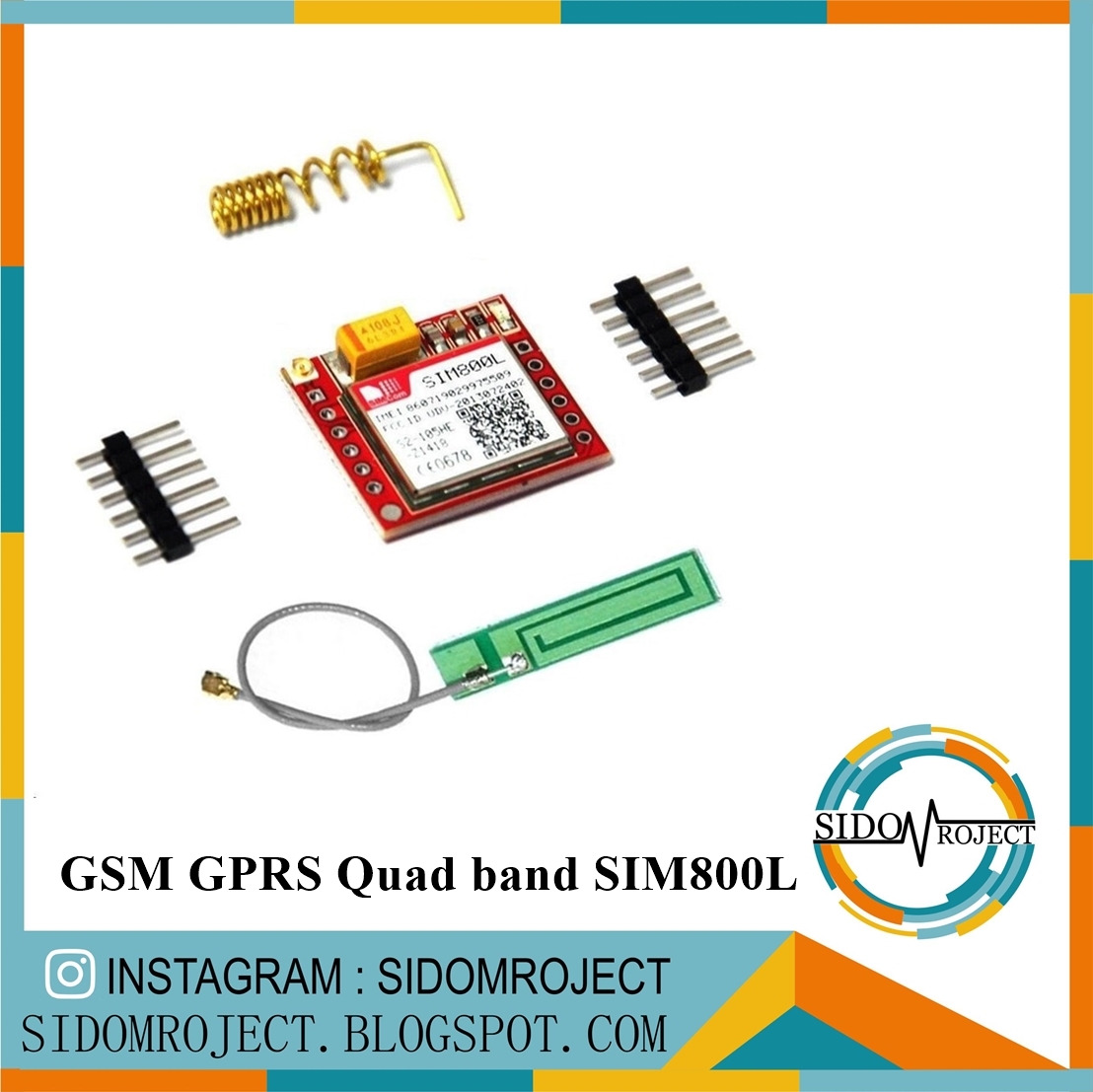 Modul GSM GPRS Quad Band Sim 800 L 800L SIM800L Arduino Raspberry ...