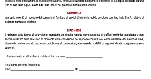 Come Fare Recesso Iliad (14gg) o Disdetta Contratto (Sempre) e Avere il ...