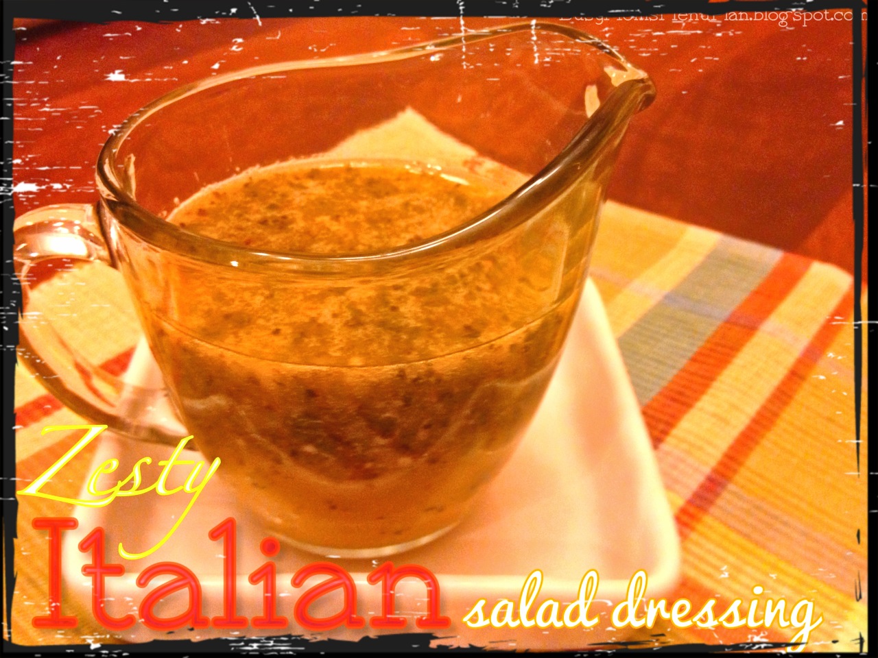 Busy Mom's Menu Plan: Make-your-own Zesty Italian Salad Dressing