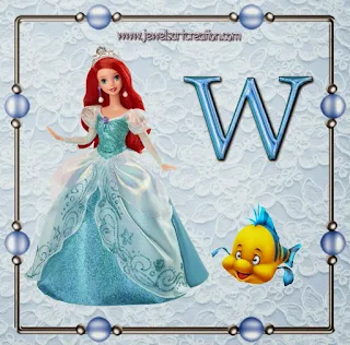 Ariel Barbie Abc. Letras de Ariel Barbie. - Oh my Alfabetos!