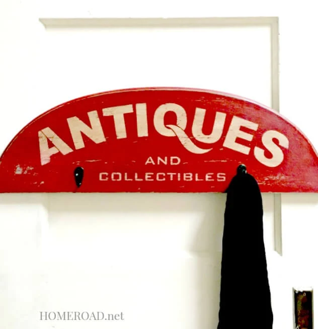 Stenciled Antiques and Collectibles Sign