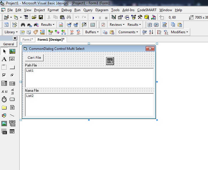 Contoh Multiselect CommonDialog Control Menggunakan VB6 | Gudang ...