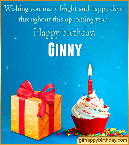 Wish Happy Birthday GIFs with Name Ginny