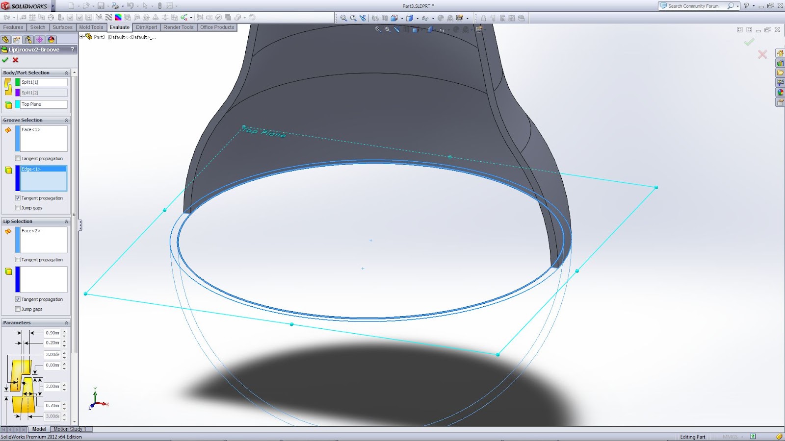 3D CAD Model Tutorial: Create GROOVE & LIP in pairs Product