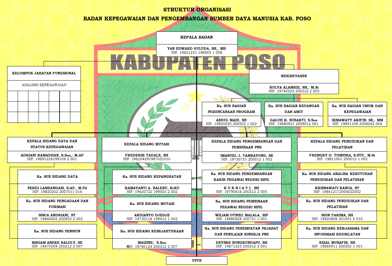 Struktur Organisasi ~ BIDANG DIKLAT BKPSDM KAB. POSO