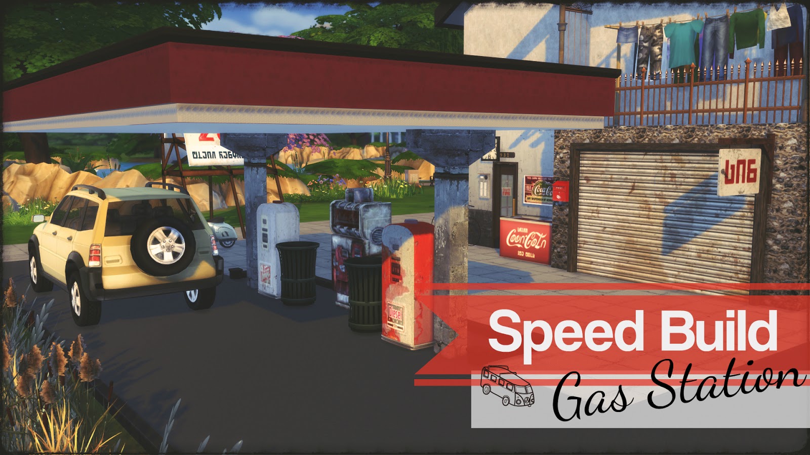 Sims 4 - Gas Station - Dinha