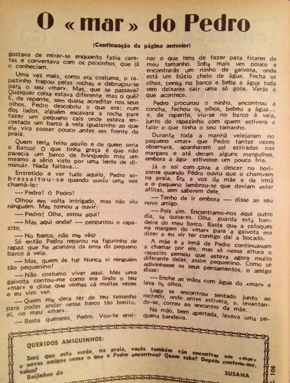 Anita Mamā: O Mar Do Pedro - Crónica Infantil