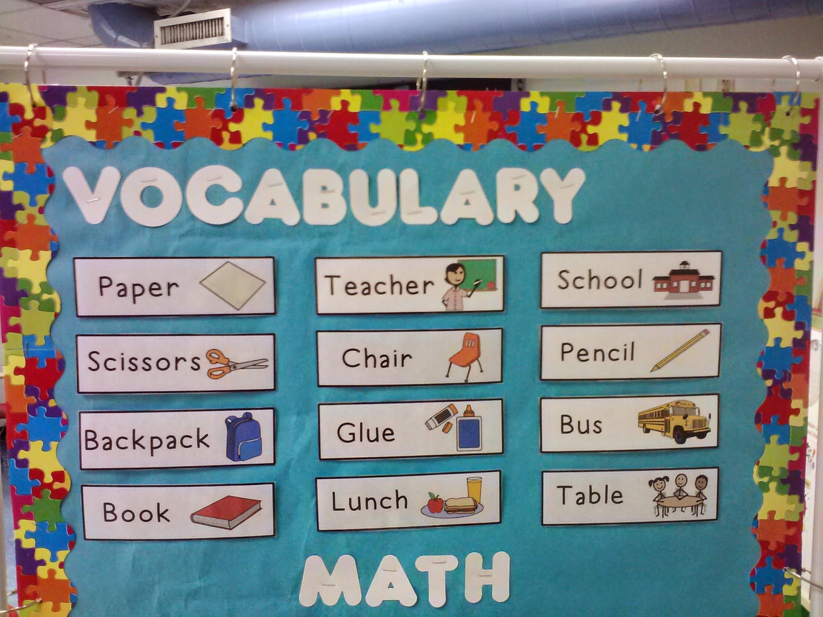 A Special Sunshine: Back to School Vocabulary Unit