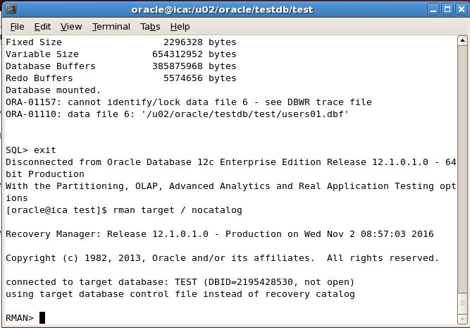 Recovering From The Loss Of Datafiles Using RMAN Archivelog Mode DB recovering-from-the-loss-of-datafiles-using-rman-archivelog-mode-db