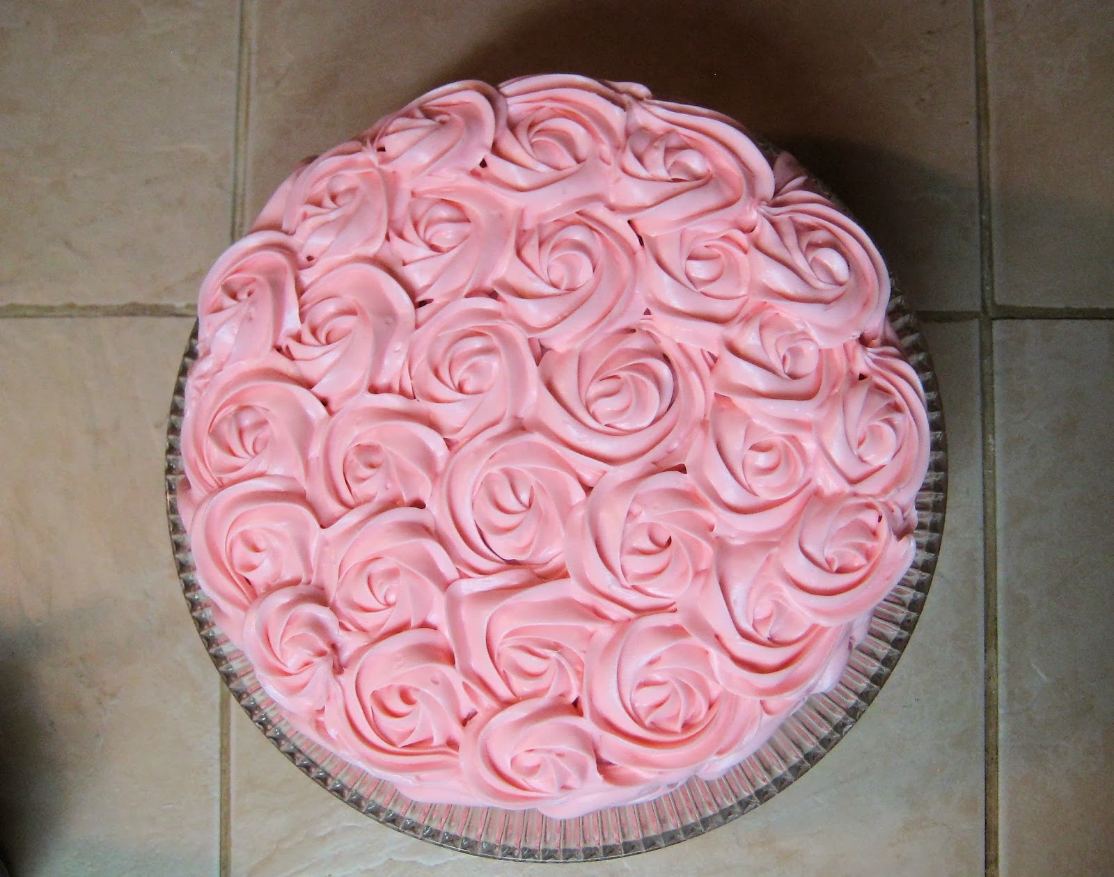 My Cake Corner: Shabby Chic Baby Shower Pink Rose Cake and Teabag ...