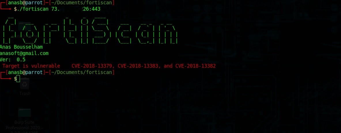 Fortiscan : FortiGate SSL-VPN Vulnerability Scan & Exploit Tool