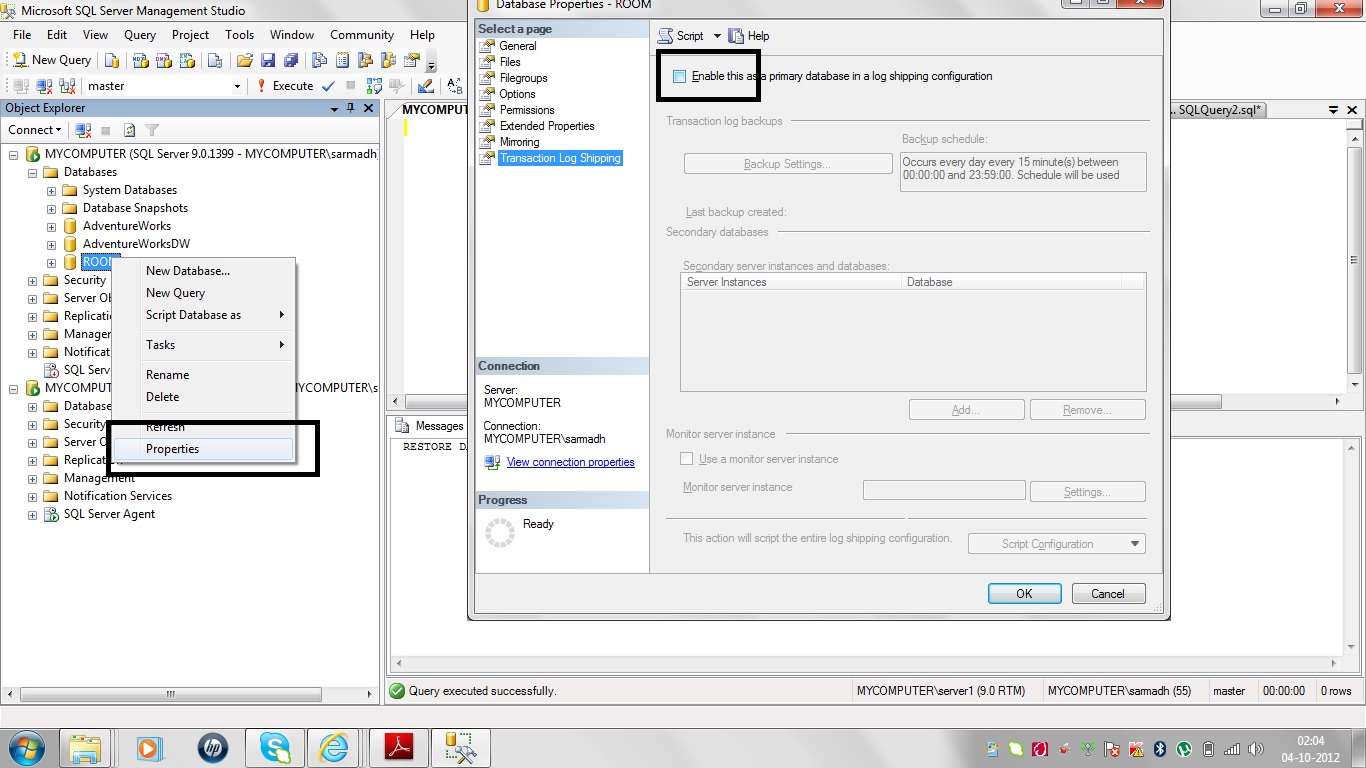Manage Sqlserver Create Log Shipping In Sql Server